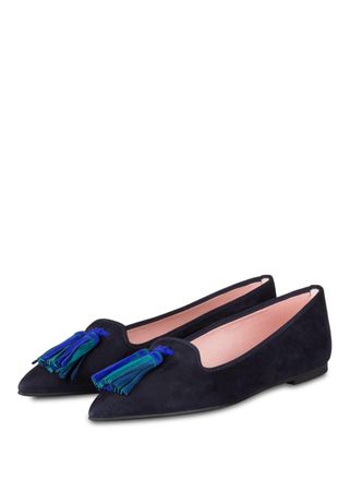 Pretty Ballerinas Tassel-Slipper Ella blau