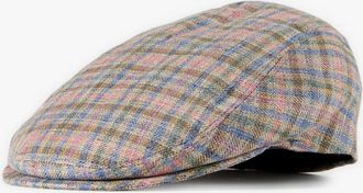 Saison 1865 Beret &agrave; carreaux en lin