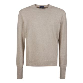Drumohr Rundhals-Pullover - - Knitwear - Herren - Beige - L