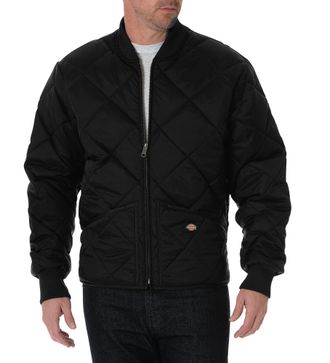 Dickies Herren Diamond Quilted Nylon Dark Navy Jacke, Schwarz V1, 3XL