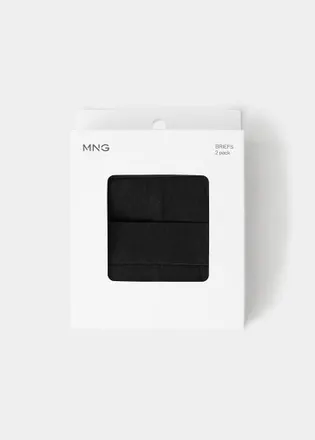 Mango Pack 2 slips basiques noir - Homme - S - MANGO MAN