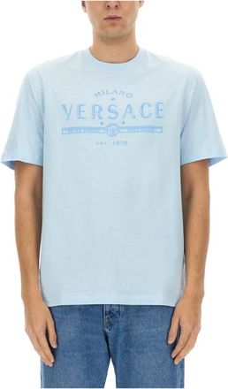 Versace Homme, Tops, Bleu, Taille: L T-Chemises