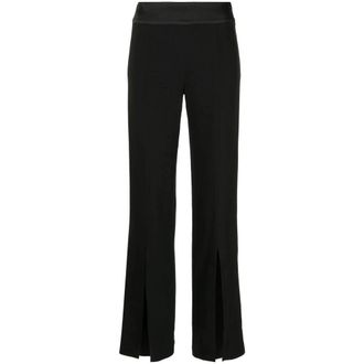 SIMKHAI Schwarze Kreppschlitzhose - - Trousers - Damen - Schwarzk - L
