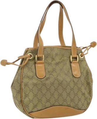 Gucci Sac seau Pre-owned en toile - Femme - Pre-owned - Beige - Taille: ONE Size