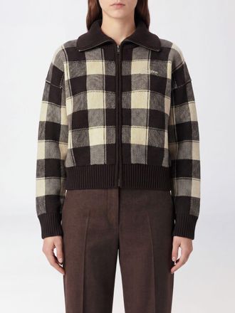 Golden Goose Cardigan en laine &agrave; motif &eacute;cossais avec fermeture zipp&eacute;e