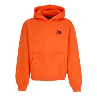 Dolly Noire Roter Cyber Hoodie mit Fronttasche - - Sweatshirts & Hoodies - Herren - Orange - XL