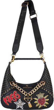 Braccialini Bestickte Schultertasche mit Pailletten - - Bags - Damen - Schwarzk - ONE SIZE