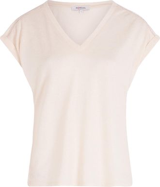 Morgan Damen 251-dema Kurz&auml;rmelige T-Shirts, Elfenbeinfarben, Gr&ouml;&szlig;e M, Large