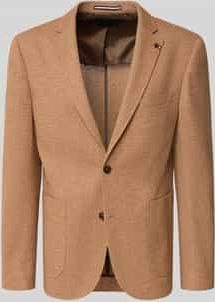 Bugatti Slim Fit 2-Knopf-Sakko mit Strukturmuster