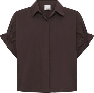Ichi Ichi, Femme, Blouses et Chemises, Brun, Taille: 44 FR Blouses & Chemises
