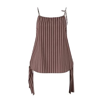 Pinko Pinko, Femme, Tops, Multicolore, Taille: 36 FR Haut sans Manches &agrave; Rayures