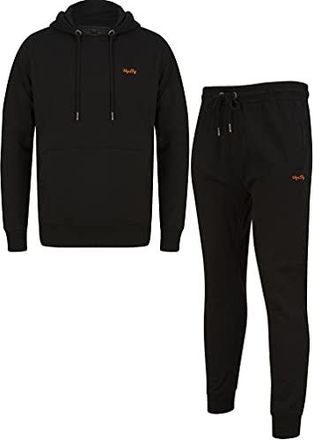 Tokyo Laundry Ensemble Sweat a Capuche + Bas de Jogging Noir Homme