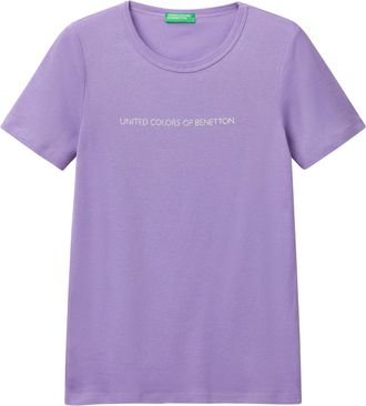 Benetton Damen 3ga2e16a2 T-Shirt, blau, XX-Small