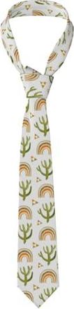 Generic Cravate Cactus Rainbow Boho Tribal &Eacute;troit Men Tie Confortable Cravate Pour Homme Pour C&eacute;l&eacute;brations L&Eacute;cole Affaires