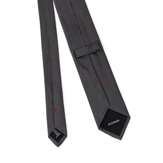 Jil Sander Mens Gray Silk Tie