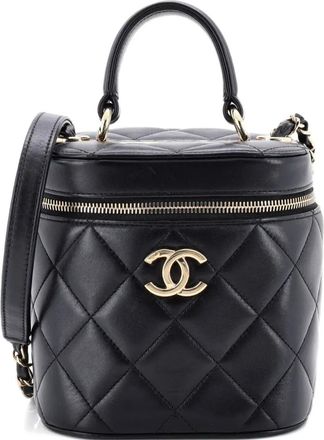 Chanel Trendy CC Top Handle Vanity Case Quilted Lambskin Small shoulder bag - Schwarz