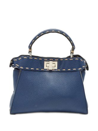 Fendi mini sac &agrave; main Peekaboo - Bleu