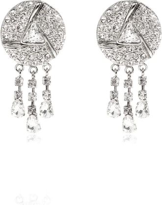 Alessandra Rich Femme, Accessoires, Gris, Taille: ONE Size Boucles doreilles clip Cristal