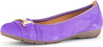 Gabor Damen Klassische Ballerinas, Frauen Flats,flach,Ausgehschuhe,Abendschuhe,Slip-ons,klassisch elegant,Pumps,Violetta (Gold),37.5 EU / 4.5 UK