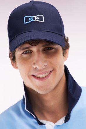 Eden Park Casquette Unie En Twill De Coton Marine Broderies Bicolores