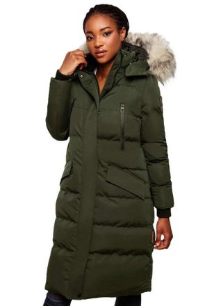 Marikoo Schneejacke Marikoo Schneesternchen Damen Winter Steppjacke B890 langer Parka mit abnehmbarer Kapuze