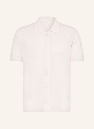 Paul Paul Strickhemd Comfort Fit Aus Leinen weiss