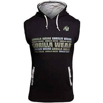 Gorilla Wear Melbourne S/L Hooded T-shirt - Black - S