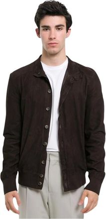 Arma Homme, Vestes, Brun, Taille: 3XL Veste en cuir