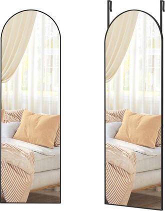 Songmics Songmics - Miroir complet 120 x 40 cm, miroir bomb&eacute;, montage mural ou porte, cadre en alliage daluminium, verre tremp&eacute;, pour chambre &agrave; coucher