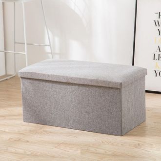 CHICIRIS Zusammenklappbarer Ottoman mit Stoffaufbewahrung, Multifunktionaler Fu&szlig;st&uuml;tzenhocker f&uuml;r Wohnzimmer, Stilvoll und Einfach, 1 St&uuml;ck (kleine Gr&ouml;&szlig;e)