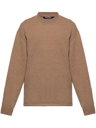 Jacquemus pull à épaules descendues - Marron