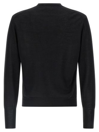 Maryya Merino Wool, Silk & Cashmere Blend Sweater - Black