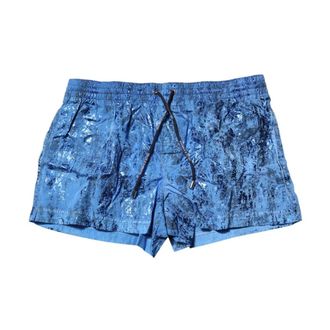 Dolce & Gabbana Logo Badeshorts mit Kordelzug und elastischem Bund - - Swimwear - Damen - Blau - XL
