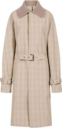 Iceberg Femme, Manteaux, Beige, Taille: 36 FR Manteau &agrave; Carreaux Coupe Confort