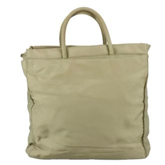 Prada Pre-owned Nylon cabas - Femme - Pre-owned - Beige - Taille: ONE Size
