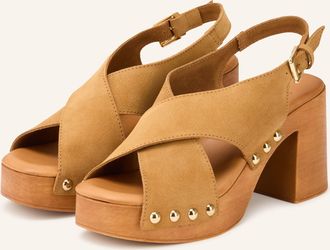 &Egrave; Mia &Egrave; Mia Plateau-Sandaletten Mit Nieten beige