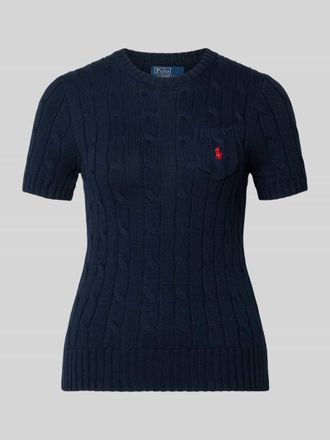 Polo Ralph Lauren Slim Fit Kurzarmpullover mit Label-Stitching