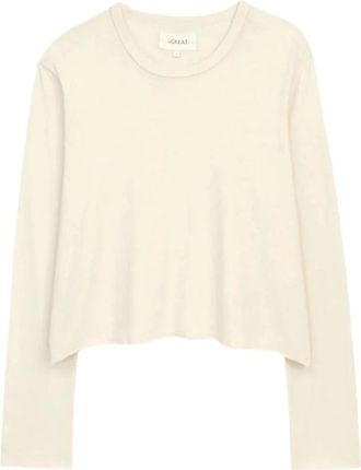 The Great. THE Great, Femme, Tops, Beige, Taille: 38 FR Crop Long Sleeve Tee