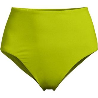 Lands End High Waist Bikinihose, leichtes Shaping, Damen, Gr&ouml;&szlig;e:42 regular, Gr&uuml;n, Nylon-Mischung, by Lands End