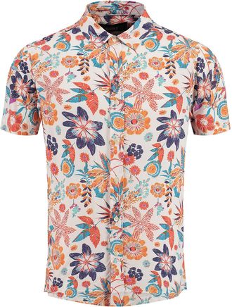Key Largo Herren Blast 1/2 Patterned Hemd, Multicolor (991), M