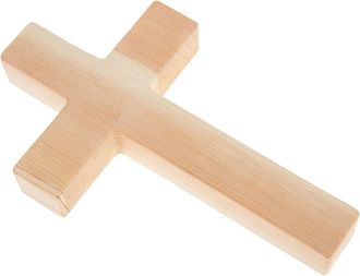 SOLUSTRE Holz Kreuz Wanddekoration aus Hochwertigem Massivholz Kreatives Design Langlebig Christliches Wohnaccessoire für Wohnzimmer Büro und Kirchenräume