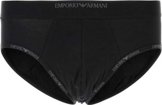 Emporio Armani Homme, Sous-v&ecirc;tements, Noir, Taille: M Briefs avec Ceinture Logo
