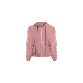 Moschino unisex, Sweatshirts et sweats &agrave; capuche, Rose, Taille: S SweaT-shirt en coton teint en pi&egrave;ce