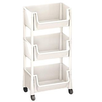 Generico Rolling Cart Kids Aufbewahrungs-Organizer, 29,5 x 19,5 x 40 cm, gro&szlig;es Fassungsverm&ouml;gen, tragbarer Trolley mit mehreren Ebenen, langlebiges Lager, pla