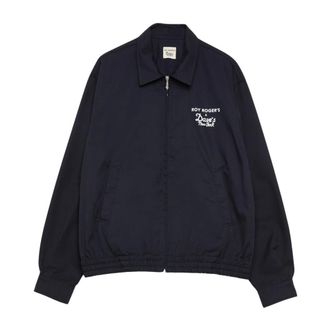 Roy Rogers Homme, Vestes, Bleu, Taille: L Veste à col chemise en coton avec logo