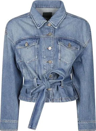 Pinko Pinko, Femme, Vestes, Bleu, Taille: 40 FR Giungla Jacket
