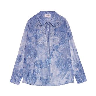 Ermanno Scervino Damen, Blusen & Hemden, Blau, MGr&ouml;&szlig;e