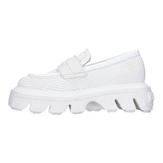 Casadei Mokassins aus Leder und Stoff - - Shoes - Damen - Wei&szlig; - 37 EU