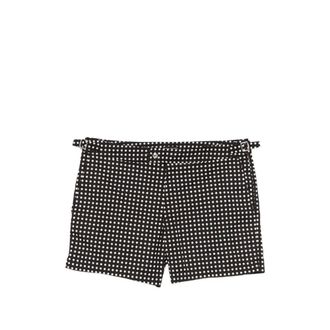 Tom Ford Homme, Maillots de bain, Noir, Taille: L Mid Dot Print Nylon Swim Short