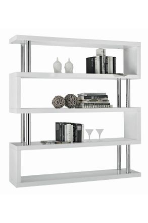 Xora Regal, Wei&szlig;, Holzwerkstoff, 3 F&auml;cher, 156x165x35 cm, Typenauswahl, stehend, Wohnzimmer, Regale, B&uuml;cherregale